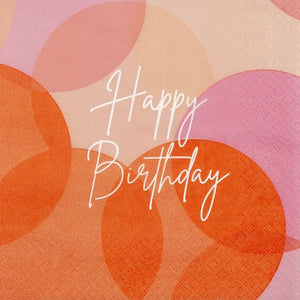 Lunch Napkin - Birthday ORANGE – Snow's Boutique