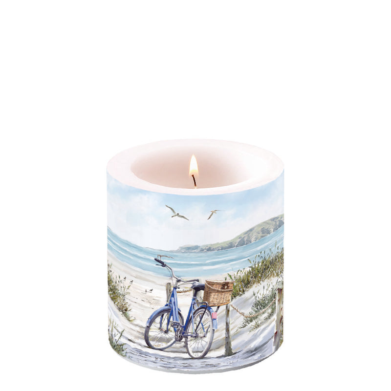 Candle SMALL - Bike at the Beach – Snow's Boutique